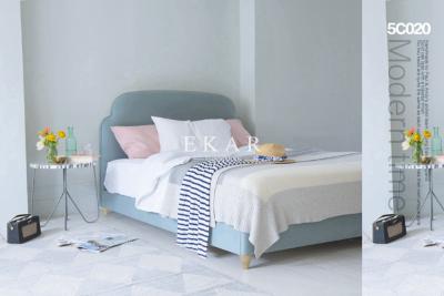 China Simple Design Upholstered Wooden Latest Double Hotel Bed for sale