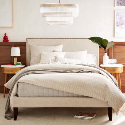 China Modern Fabric Divan Upholstered Simple Design Wooden Bed for sale