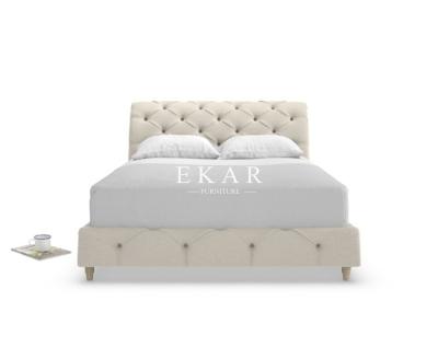 China Modern Bedroom Furniture Simple Design Wooden King Size Sleigh Bed for sale