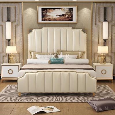 China Gorgeous quilted headboard imagination upholstered headboard bedroom sets fabric wonderful king set padded headboard bed for sale