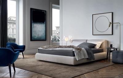China Wooden Bed Frames Embedded Double Bed Designs in Wood for sale