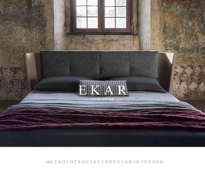 China Ekar Bedroom Furniture Italian Fabric Modern King Size Bed for sale