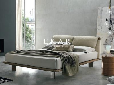 China Wooden Divan Removable Fabric or Leather Headboard Modern Bed for sale