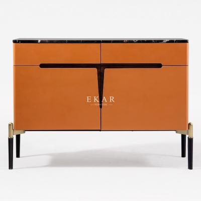 China Walnut Italian Design Dining Room Furniture Marble Top Modern Sideboard for sale