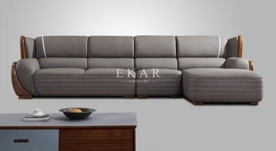 China Latest Design Modern Italian Style L Shaped Corner Leather Sofa for sale