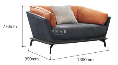 China Fabric Living Room Furniture Chaise Longue L Shape Corner Sofa Set for sale