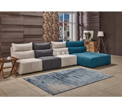 China New Colorful Modern Fabric Armless I Shaped Couch Sofa AW-1707 for sale