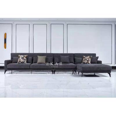 China Living Room Sofa Home Furniture Latest New Design Couch L Sofa Set  AW-ES18-1809 for sale