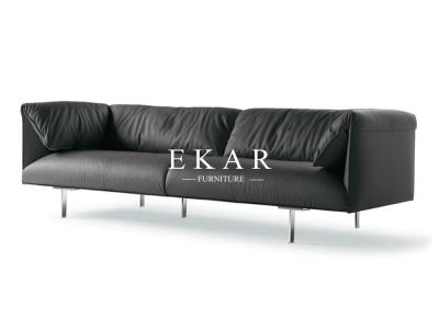 China Italy Contemporary Simple Designed Modern Home Living Room Furniture Leather Sofa Set for sale