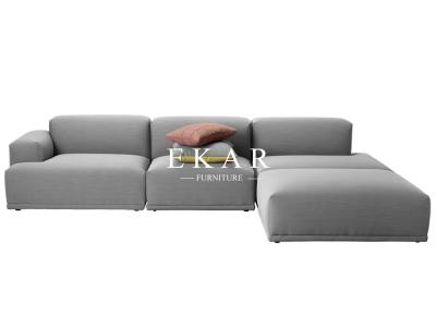 China European Contemporary Style Furniture Pink and Grey Fabric Morden Sofa Set for sale