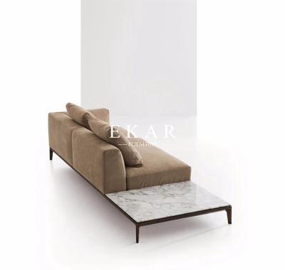 China European Modern Style Living Room Furniture New Model Light-brown Leather Sofa Set Pictures for sale