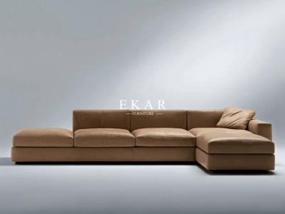 China Contemporary Style 2018 New Living Room Furniture 5 Seater Cowhide Genuine Leather Sectional Sofa Sets for sale