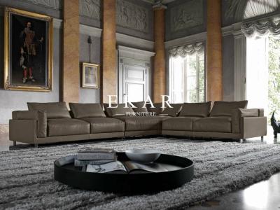 China American Contemporary Style 2019 New Living Room Furniture High Class Genuine Leather Sectional Sofa Sets Design from Gu for sale