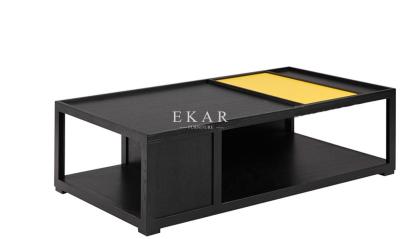 China Fashion Designer Storage Rectangle Wood Coffee Table for sale