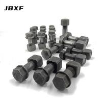 China Heavy Duty Excavator Track Shoe Bolts M24x120 Compatible With CAT 320 Komatsu PC200 Grade 10.9 Alloy Steel Anti-Corrosion Coating for sale