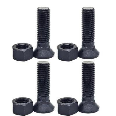 China M24 X 80mm Bolt Track Shoe Nuts Kit Grade 10.9 High Tensile Steel Corrosion Resistant Coating Crawler Tractor Undercarriage for sale