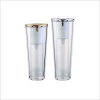 China 30ml 40ml Cone Airless Pump Bottle PMMA Double Wall Cosmetic Lotion Bottle for sale