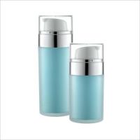 China 30ml 50ml PMMA Double Wall Airless Pump Bottle Round Big Collar for Lotion for sale
