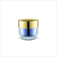 China 15g and 50g Empty Cosmetic Cream Jars - Double Wall Acrylic Packaging 48mm and 63mm Diameter for sale