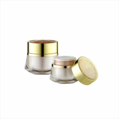 China White Acrylic Cosmetic Cream Jar 30g 50g Capacity with Double Wall Design and Luxury Finish for sale