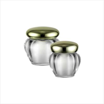 China Luxury Cosmetic Cream Jar 25g 50g Capacity with PMMA/ABS Construction and Custom Logo Printing for sale