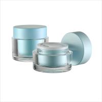 China Eco-friendly Double Wall Plastic Cream Jar 50g PMMA PP ABS for Skin Care for sale