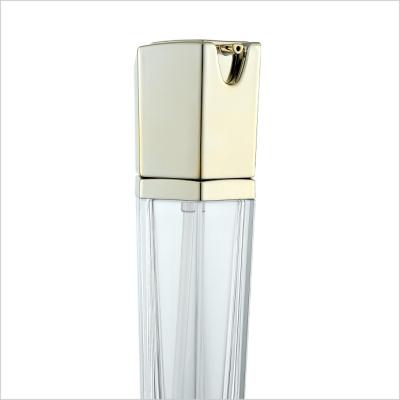 China Custom 120ml Acrylic Pump Bottle for Cosmetics Packaging with 39.5mm Diameter and Logo Printing Options for sale