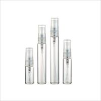 China 3ml 5ml 8ml 10ml Amber Glass Spray Bottles with 15mm Diameter PP Screw-On Sprayers for sale