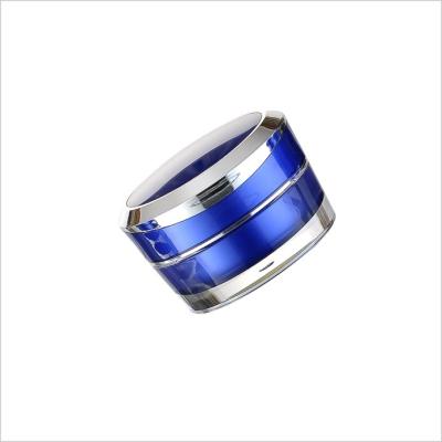 China Acrylic Cosmetic Cream Jar 5g 15g 30g 50g Double Wall Plastic Powder Container for sale