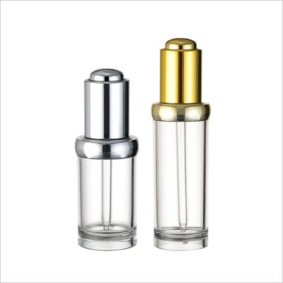 China 20ml and 30ml Thick Wall PETG Plastic Dropper Bottles with 33.4mm Diameter for Cosmetics for sale