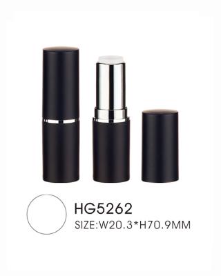 China Empty 12.7mm Cup Plastic Lipstick Tube with Silver Ring - 20.3mm Diameter Flat Top Lip Balm Containers for sale