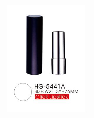 China Round Click Lipstick Tube Case 21.3mm Diameter 76mm Height with 12.1mm Inner Cup for Luxury Cosmetic Packaging for sale