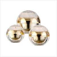 China Diamond Shaped Luxury Cosmetic Jars 15g 30g 50g Capacity PMMA Plastic Cream Containers for sale