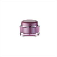 China 15g 30g 50g Empty Acrylic Frosted Cosmetic Cream Jar Screw Double Wall PMMA PP for sale