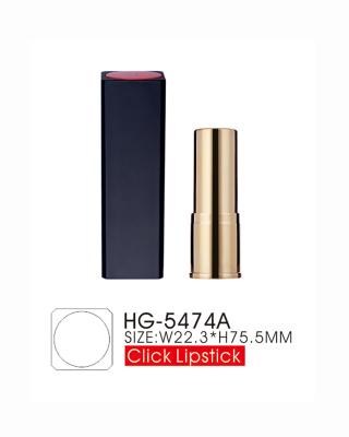 China Luxury Square Lipstick Tube Case with 12.1mm 12.7mm Inner Cup Options and 22.3mm Diameter ABS Base for sale