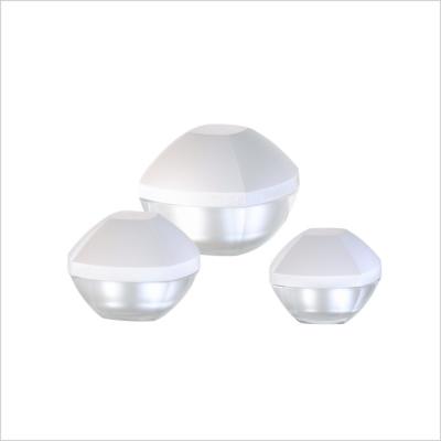 China Empty PMMA Round Double Wall Cosmetic Cream Jar 5g 15g 30g 50g for sale