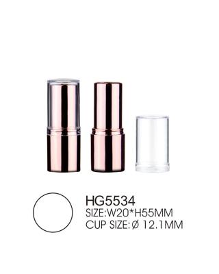 China Mini Gold Lipstick Tube Case 1-2g Empty Lipstick Containers Transparent Cap 12.1mm Inner Cup for sale