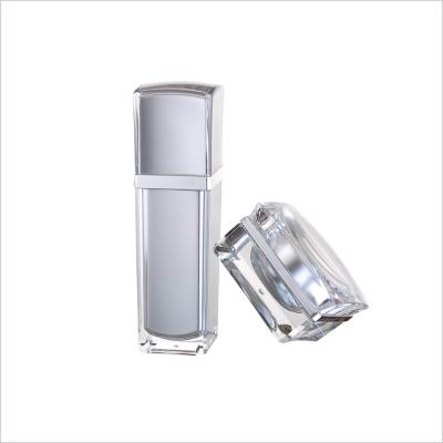 China Square PMMA Plastic Cosmetic Jar 15g 30g 50g for Cream Body Butter Face Cream for sale