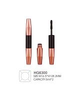 China HG6300 Double Tubes 2-in-1 Mascara Bottle 10ml Capacity 16.5mm Diameter Custom Color Packaging for sale