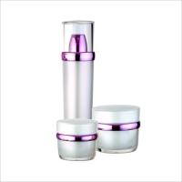 China Round PMMA Empty Lotion Jars 30g 50g Cosmetic Cream Containers with Double Wall Design for sale