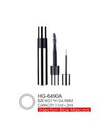 China Dual Function Empty Mascara Tube HG6490A with 2 Brushes - 13ml Total Capacity, 124.5mm Height for sale