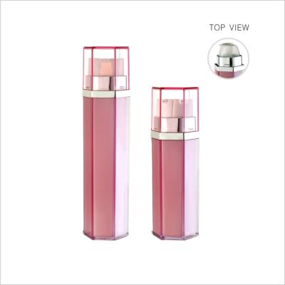 China Two In One Cylinder Cosmetic Lotion Bottle Double Pump Luxury 2x30ml PMMA PP for sale