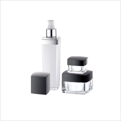China Square Cosmetic Cream Jar 5g to 50g PMMA PP ABS Empty Hair Gel Eye Face Jar for sale