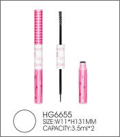 China HG6655 2-in-1 Empty Mascara Container Eyeliner Tube with 3.5ml Dual Chambers and 131mm Height for sale