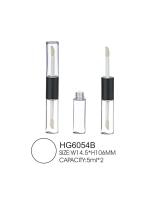 China HG6054B 2-in-1 Lip Gloss Tube 5ml Dual Compartment ABS AS Container with Custom Printing for sale