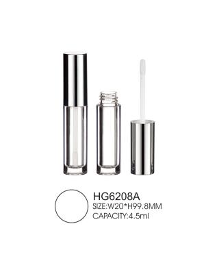 China 5ml Clear Lip Gloss Bottle with Silver Cap - 20mm Diameter, 99.8mm Height, Customizable Packaging for sale
