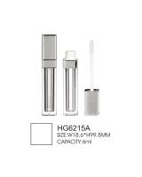 China 6ml Square Lip Gloss Tubes with Square Cap - 18.6mm Diameter, 99.8mm Height, ABS & AS Material for sale