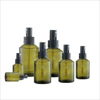 China 15-200ml Glass Toner Lotion Pump Bottle with Round Sidelind Shoulder - SLK007 Cosmetic Packaging for sale