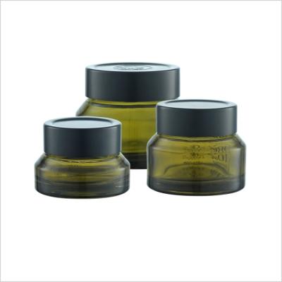 China 15ml 30ml 50ml Glass Cream Jars for Skincare Products with Custom Printing Options for sale