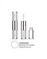 China Two-In-One Thick Wall Lip Gloss Tube 3ml × 2 Capacity with Silver Middle Part for Cosmetic Packaging for sale